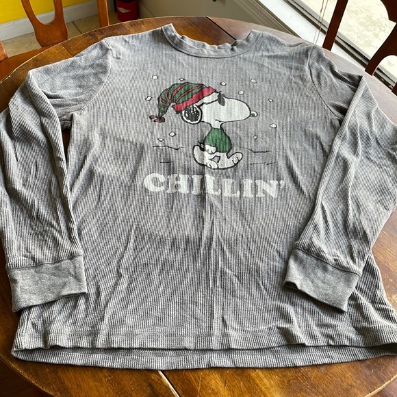 c-life group | Shirts | Peanuts Snoopy Christmas Thermal Top Xxl | Poshmark